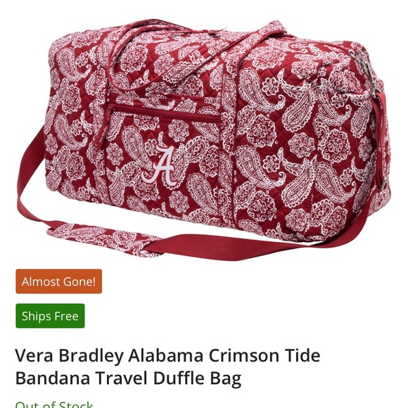 viva designs | Bags | Rare Alabama Crimson Tide Large Quilt Duffle Bag ...